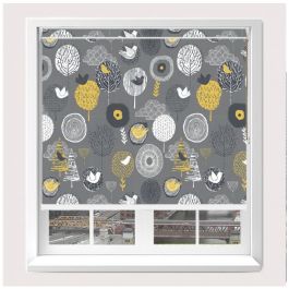 Open Cassette 40mm Birdsong Midnight Roller Blind