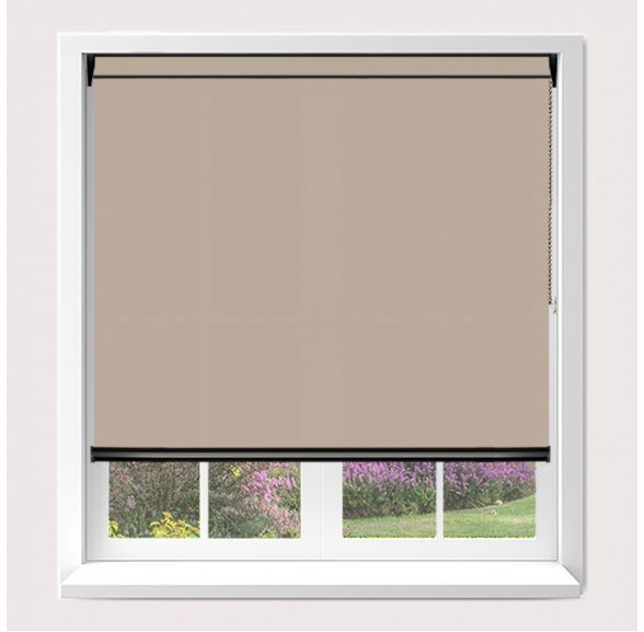 Open Cassette 40mm Splash Placid Roller Blind With Black Cassette