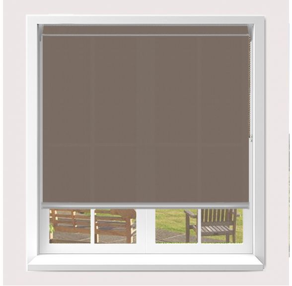 Open Cassette 40mm Splash Portabello Roller Blind With Satin Cassette