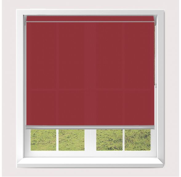 Open Cassette 40mm Splash Ruby Roller Blind With Satin Cassette