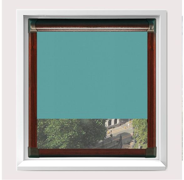 Motorised Banlight Duo Fr Atlantic Blue Perfect Fit Roller Blind With ...